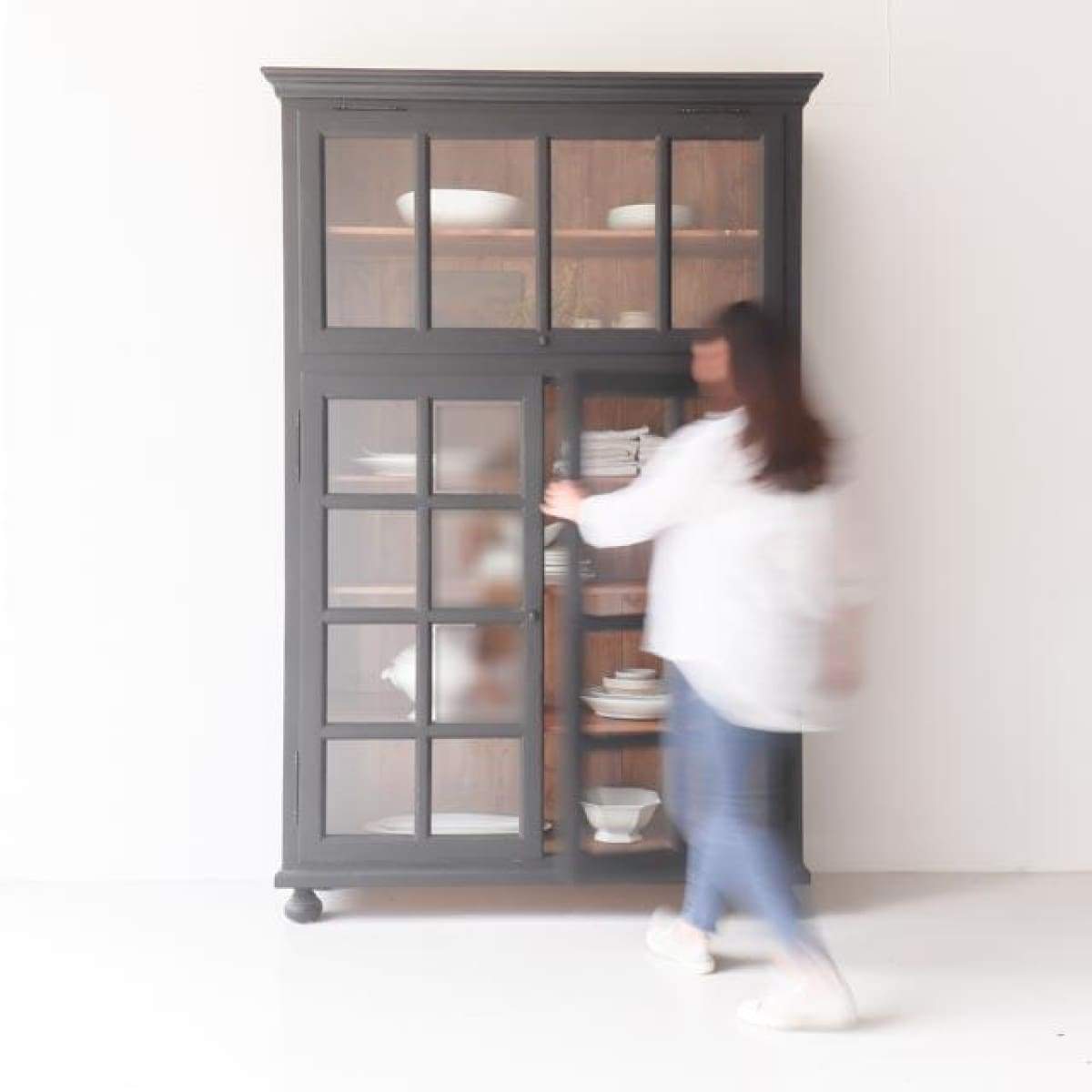 Reclaimed Wood Transom Cabinet - Custom Furniture - elsie green