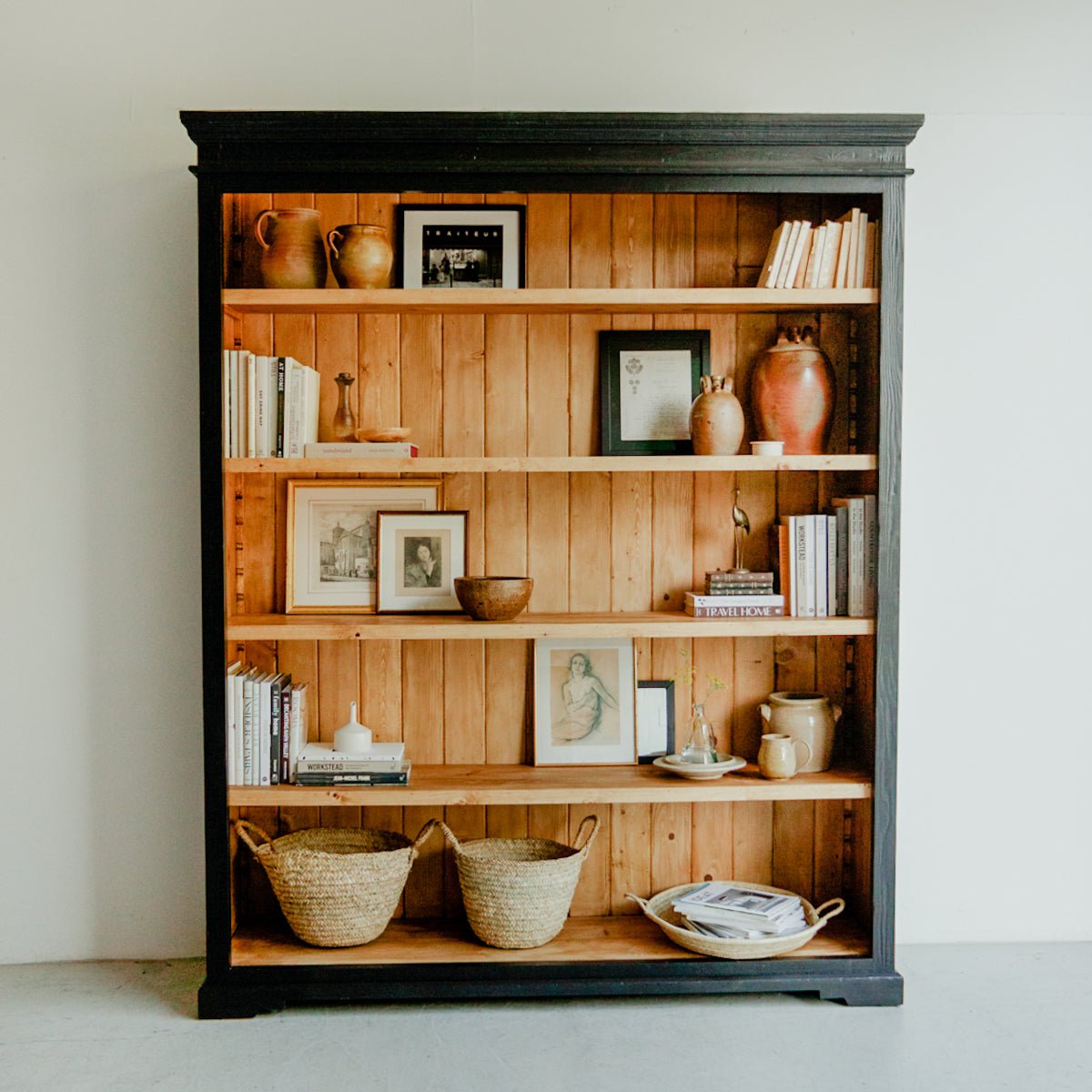Robin Reclaimed Wood Library Bookcase - Custom Furniture - elsie green