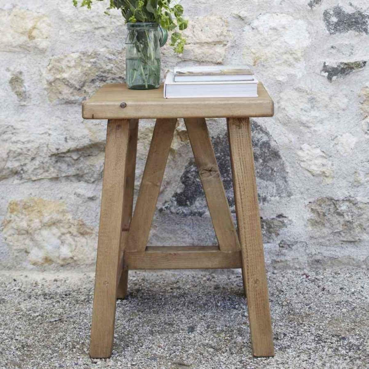 Useful Side Table - reclaimed wood furniture - elsie green